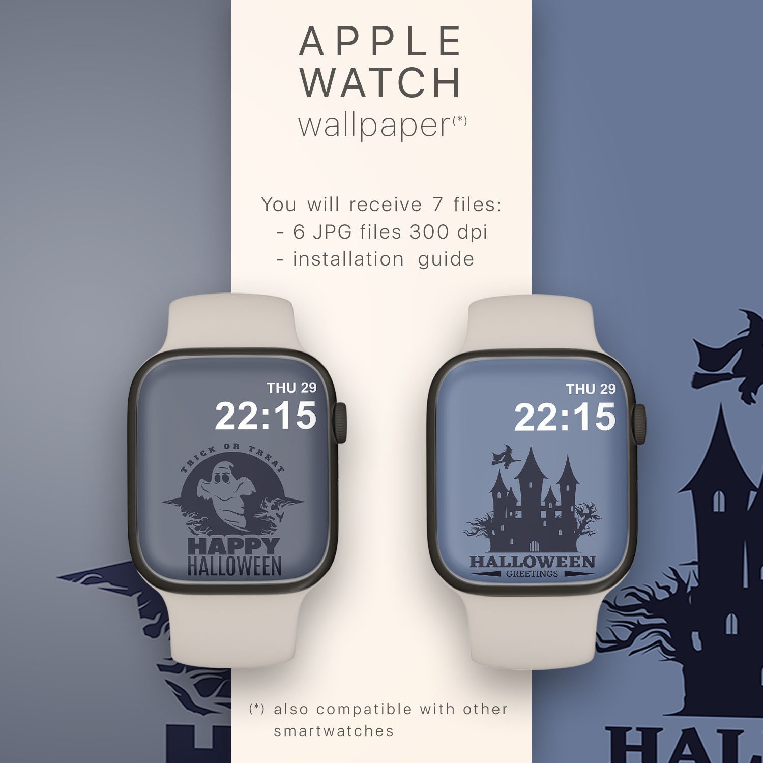 Halloween Watch Face Bundle Apple Watch Wallpaper Set of 6 - Etsy