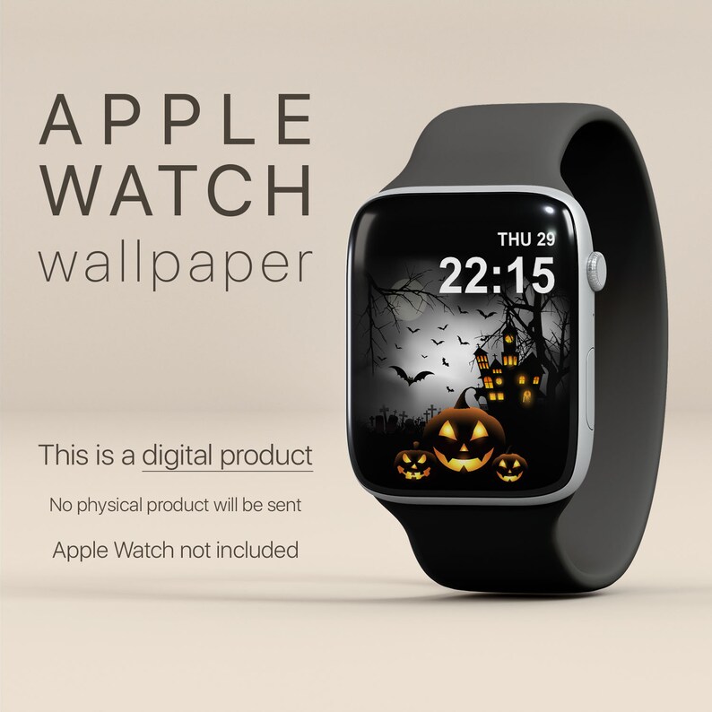 Halloween Watch Face Wallpaper Haunted Cemetery Apple Watch Wallpaper ...