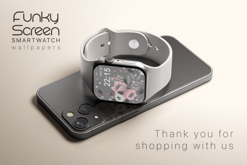 Iwatch Screen Wallpaper Apple Watch Wallpaper Cute Floral - Etsy