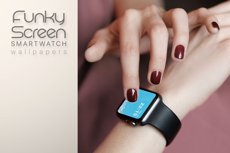 Modern Apple Watch Smartwatch Wallpaper Blue Apple Watch Face Watch ...
