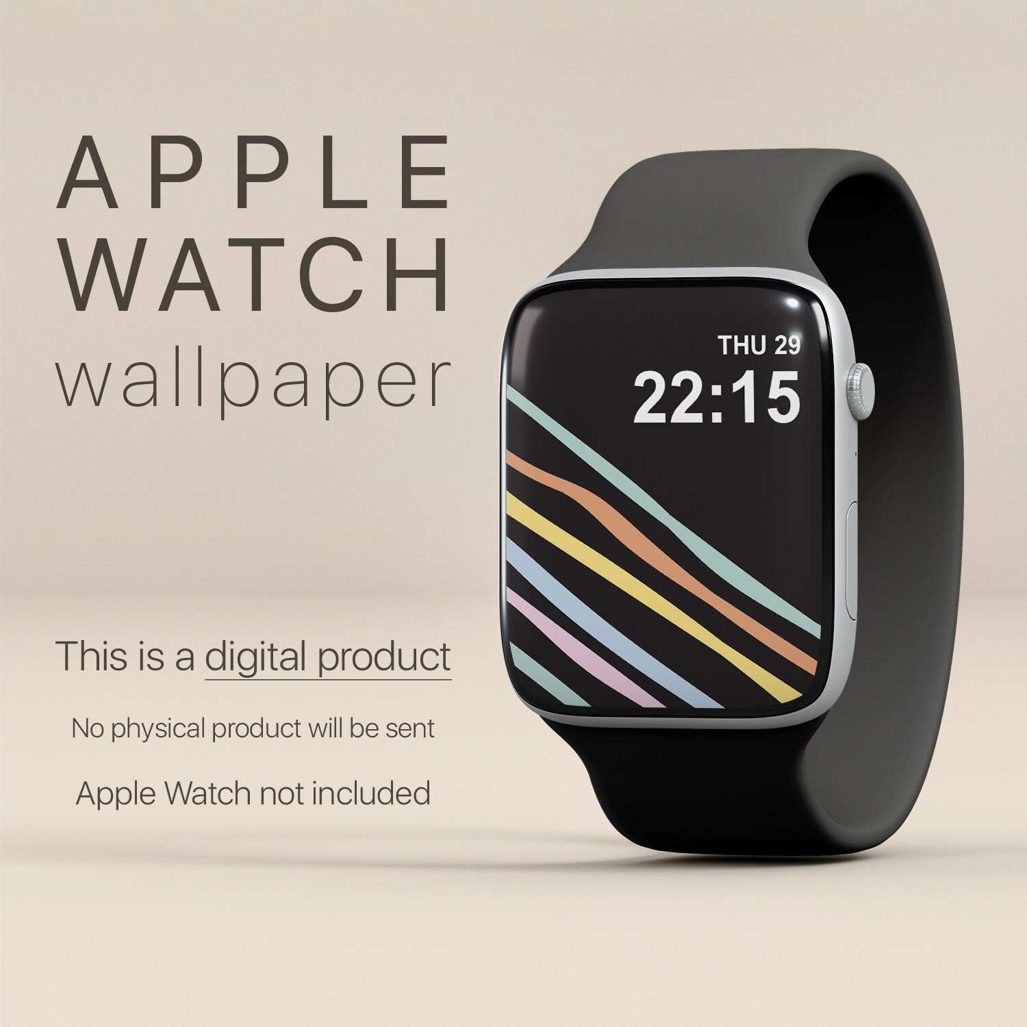 Colorful Apple Watch Wallpaper Apple Watch Face Black Background ...