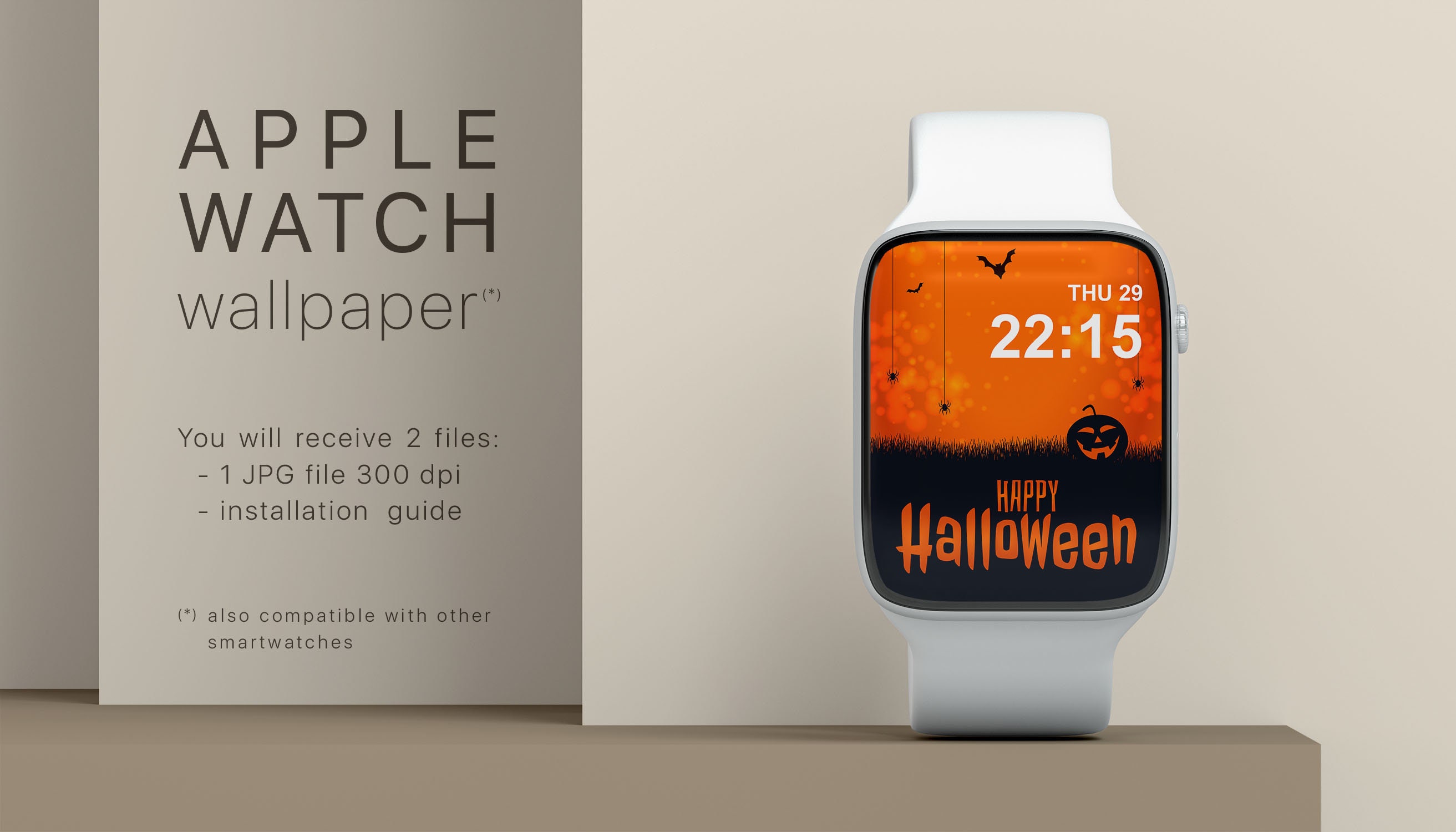 Happy Halloween Watch Face Halloween Banner Digital Download Apple ...