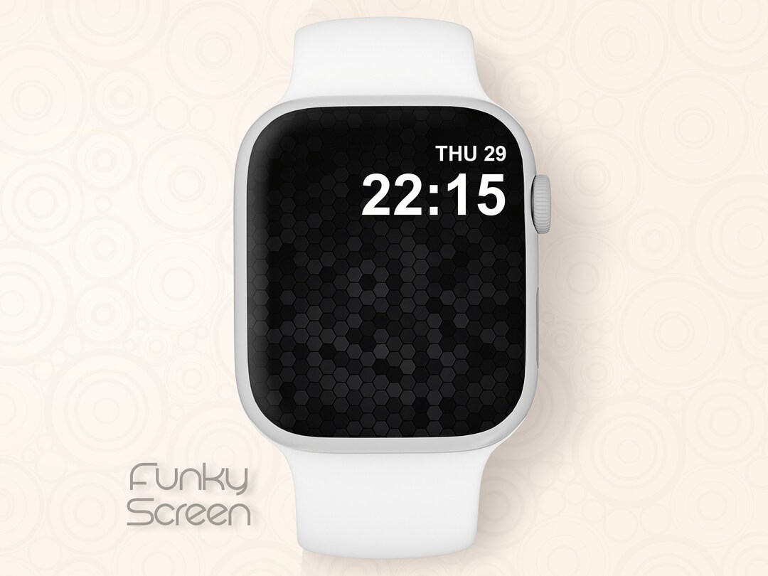 Black Iwatch Background Smartwatch Wallpaper Hexagon Pattern Black ...