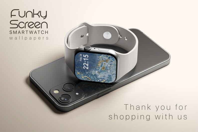 Elegant Apple Watch Face Wallpaper Blue Gold Marble Texture Smartwatch ...