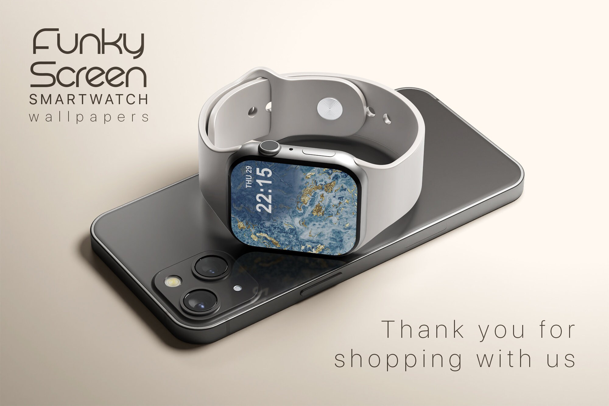 Elegant Apple Watch Face Wallpaper Blue Gold Marble Texture - Etsy