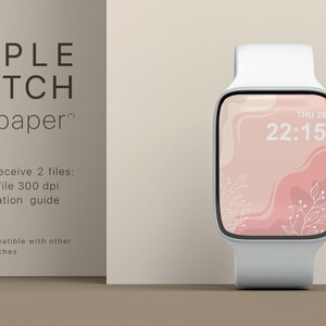 Smartwatch Pink Floral Watch Face Apple Watch Wallpaper Flowers Line ...