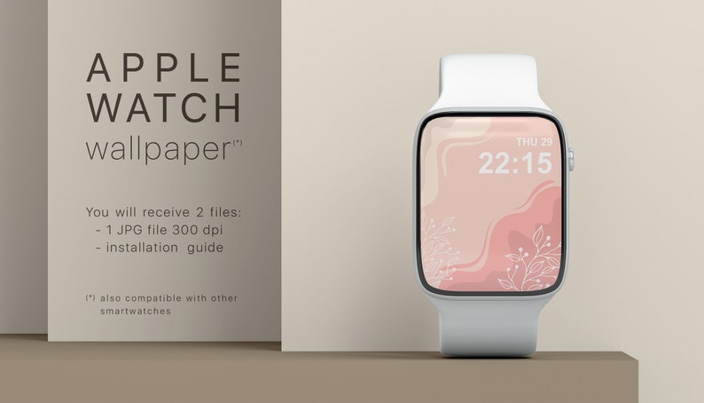 Smartwatch Pink Floral Watch Face Apple Watch Wallpaper Flowers Line ...