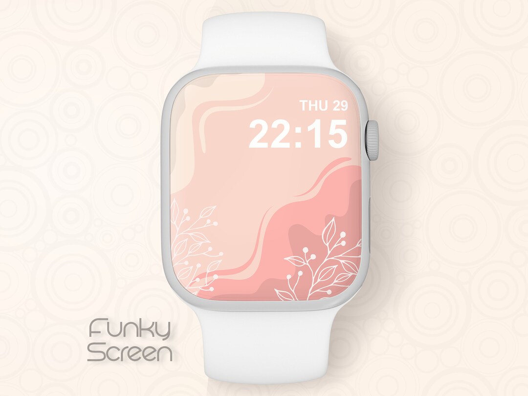 Smartwatch Pink Floral Watch Face Apple Watch Wallpaper Flowers Line ...
