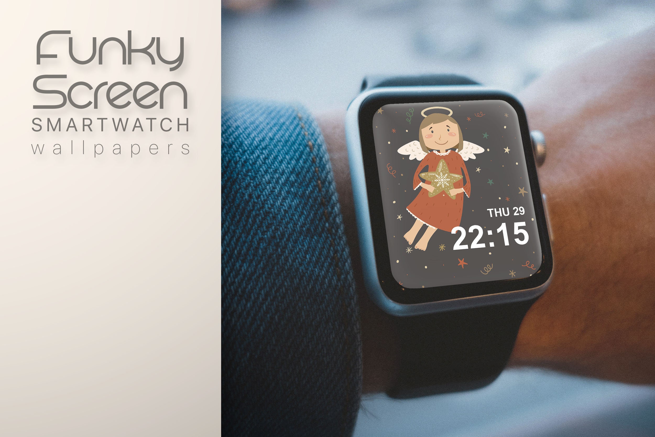 Angel Watch Face Christmas Apple Watch Wallpaper Apple Watch - Etsy