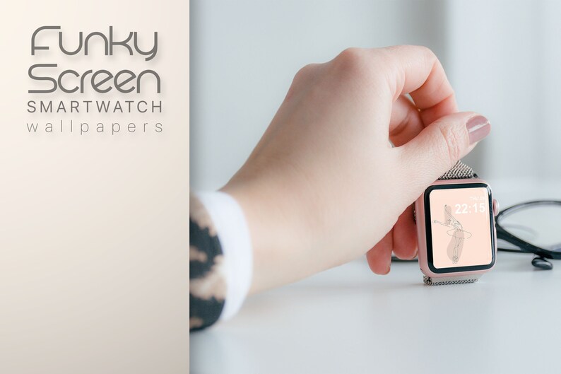 Ballerina Line Art Watch Wallpaper Apple Watch Face Ballet Dance ...