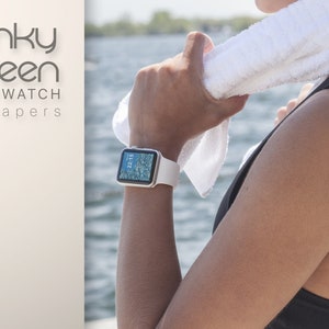 Waves Smartwatch Wallpaper Blue Swirl Apple Watch Face Art Design ...