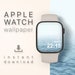 Blue Apple Watch Wallpaper Misty Sea Waves Watch Background Neutral ...