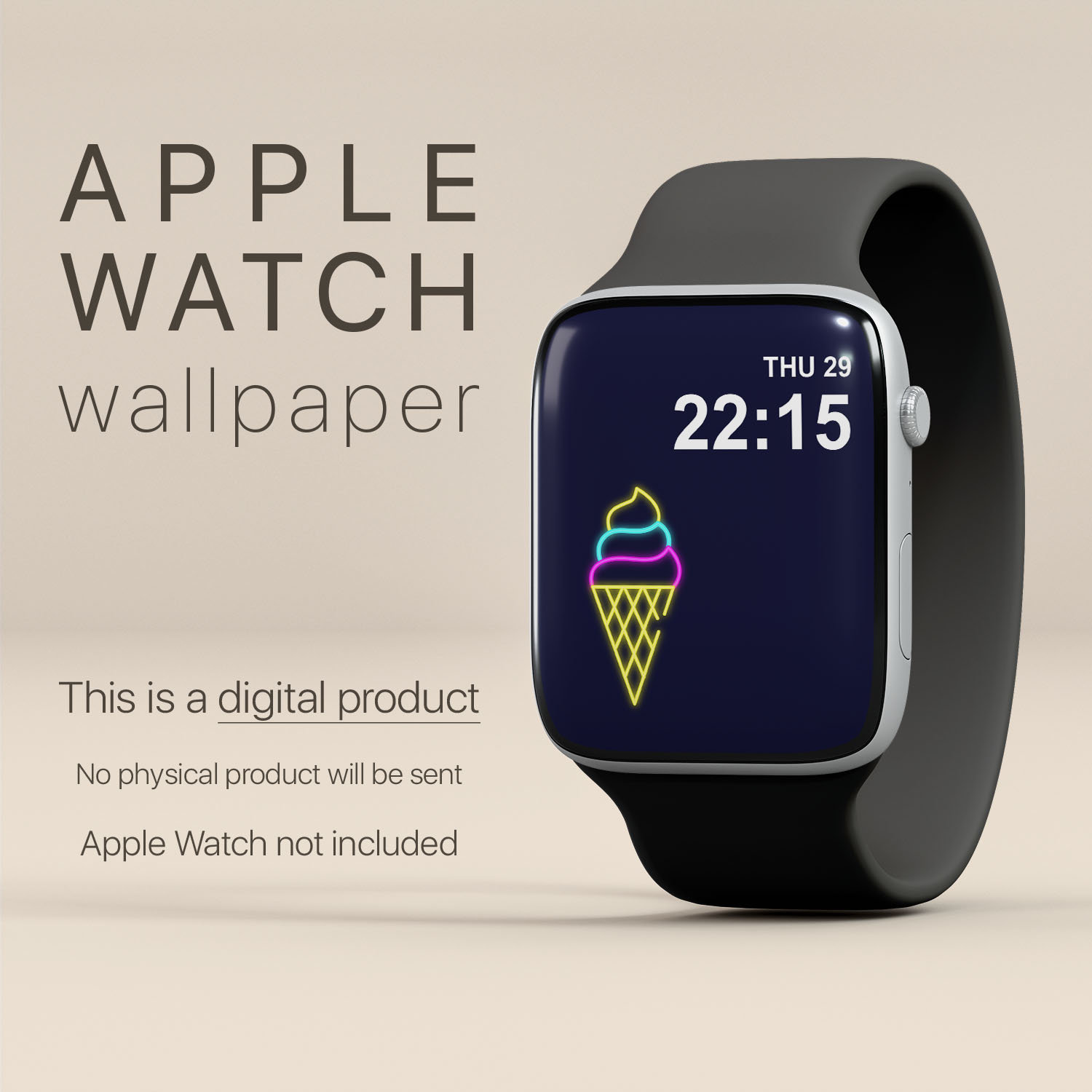 Neon Light Watch Face Bundle Apple Watch Wallpaper Set of 6 - Etsy