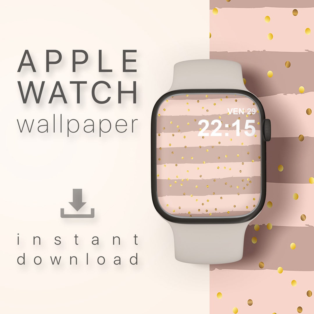 Rose Gold Smartwatch Face Wallpaper Apple Watch Face Gold - Etsy