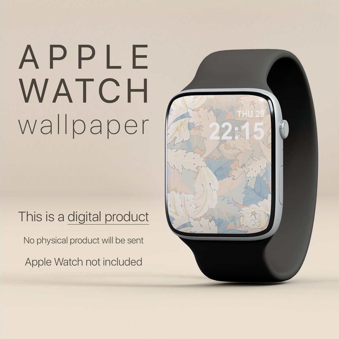 Neutral Floral Watch Wallpapers Bundle Iwatch Face Cover Set - Etsy