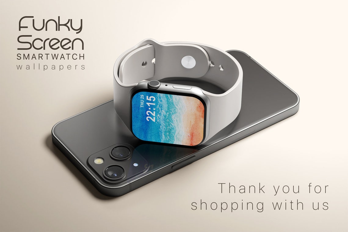 Apple Watch Wallpaper Beach Painting Apple Watch Face Abstract - Etsy