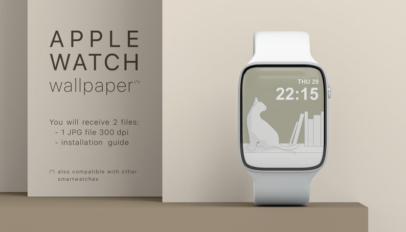 Cat Lover Apple Watch Wallpaper Apple Watch Face for Cat Mom Smartwatch ...