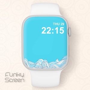 Modern Apple Watch Smartwatch Wallpaper Blue Apple Watch Face Watch ...