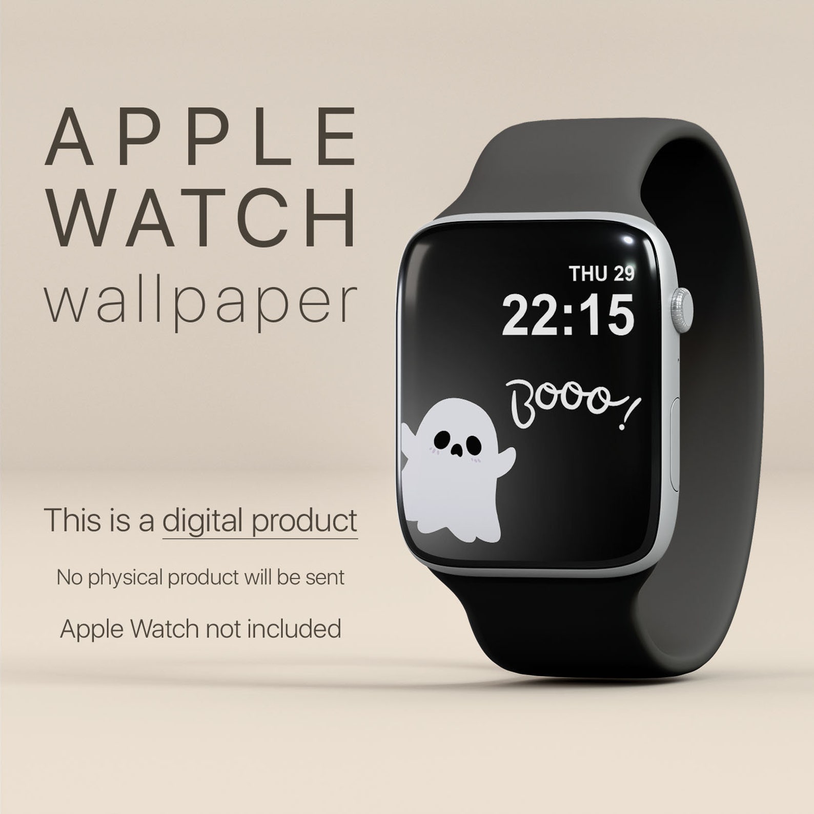 Cute Ghost Watch Face Halloween Apple Watch Wallpaper Ghost Watch ...