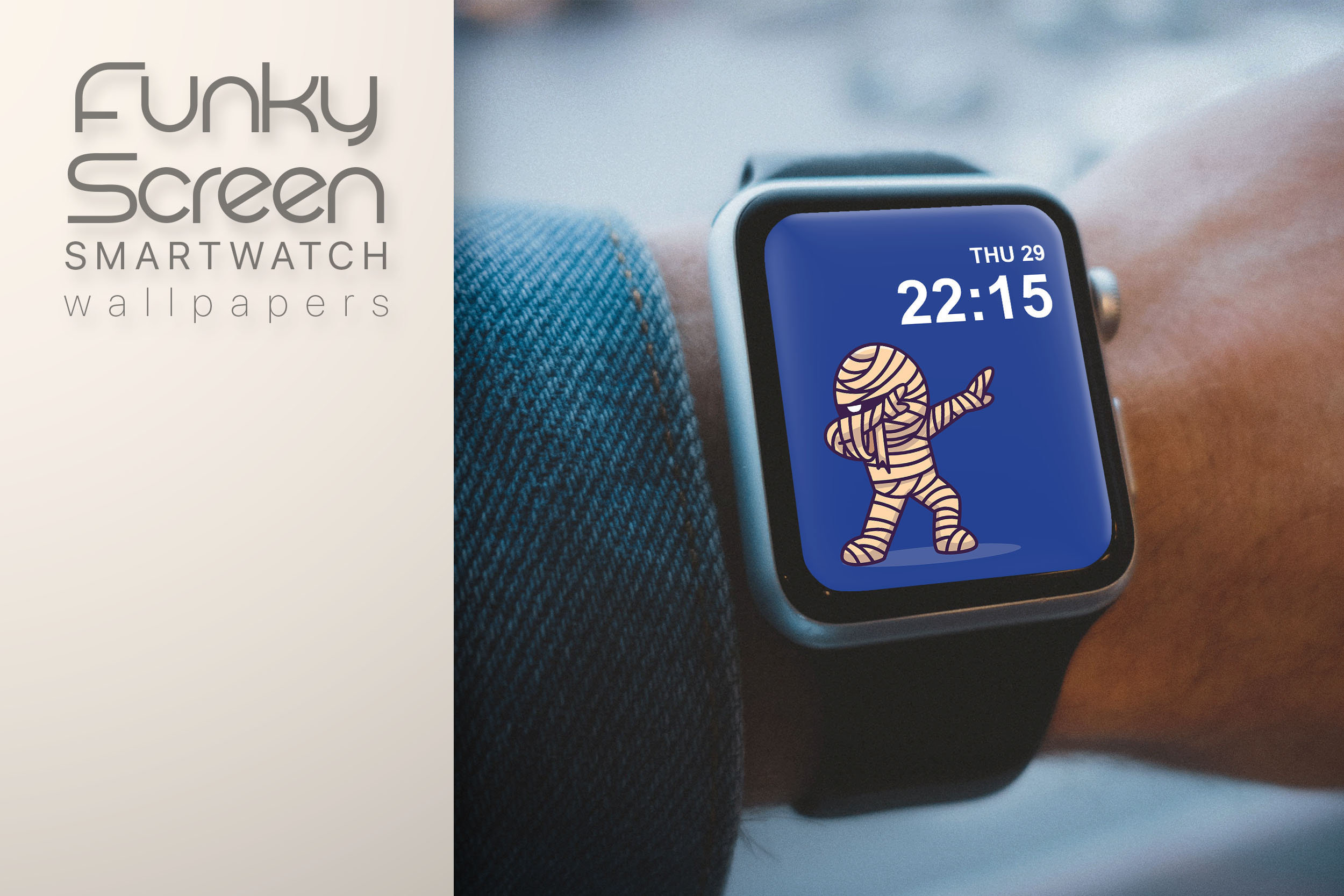 Mummy Halloween Apple Watch Face Funny Halloween Apple Watch Wallpaper ...