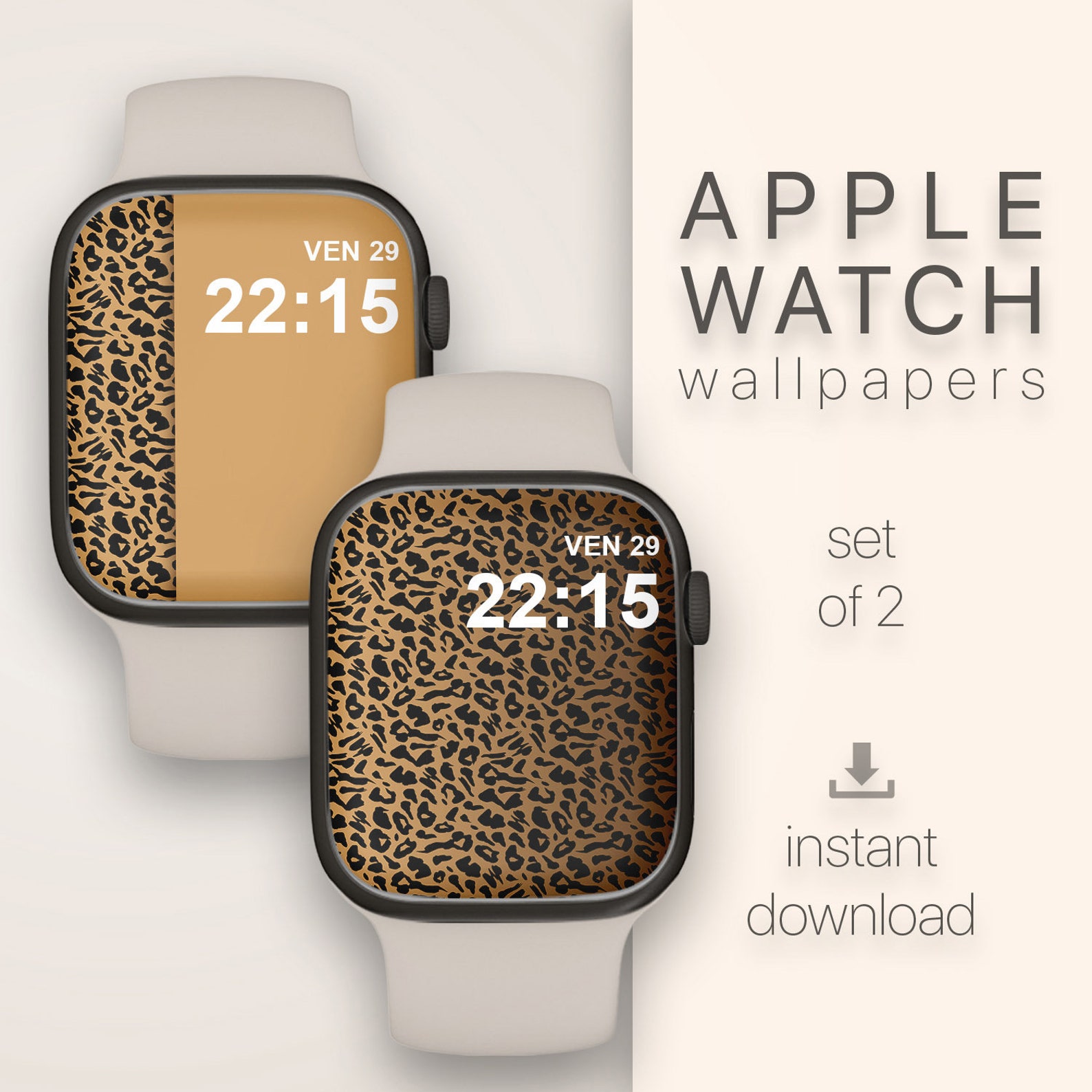 Apple Watch Wallpaper Leopard Face Apple Watch Accessories - Etsy