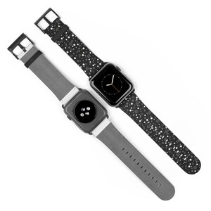 Apple Watch Band With Circles Pattern, Black Unisex Apple Watch Strap ...