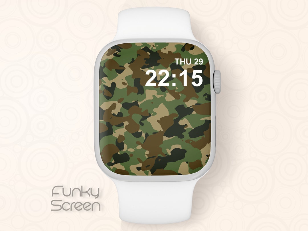 Military Camo Apple Watch Face Wallpaper Camouflage Smart Watch ...