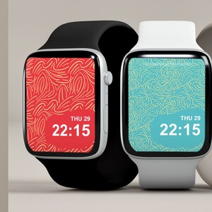 Colorful Apple Watch Wallpaper Set of 3 Apple Watch Face Bundle, Red ...