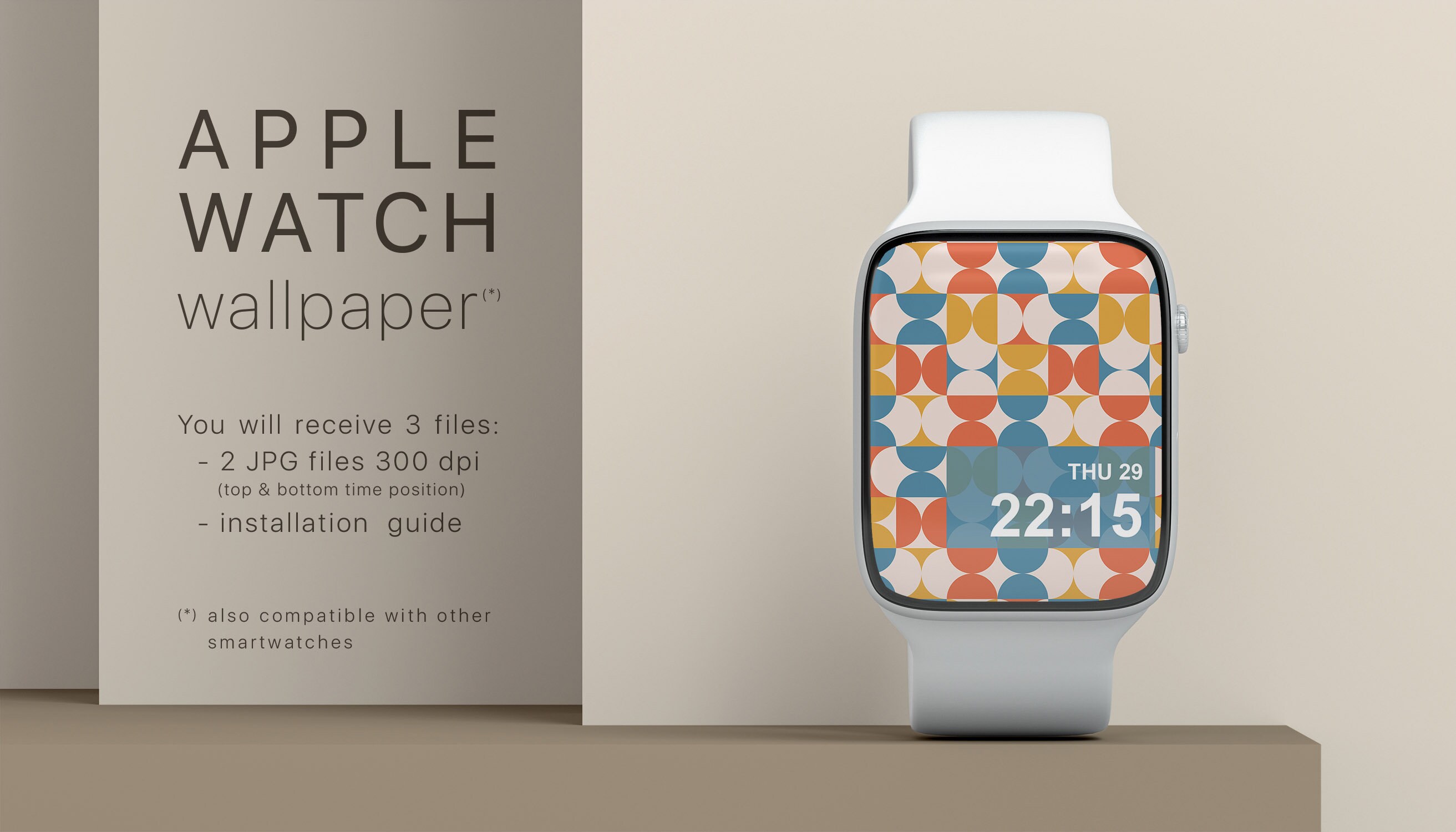 Bauhaus Apple Watch Face Geometric Watch Wallpaper Instant Download ...