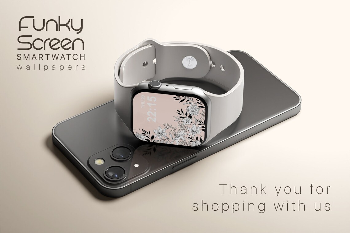 Pink Apple Watch Face Wallpaper Floral Girl Smartwatch - Etsy