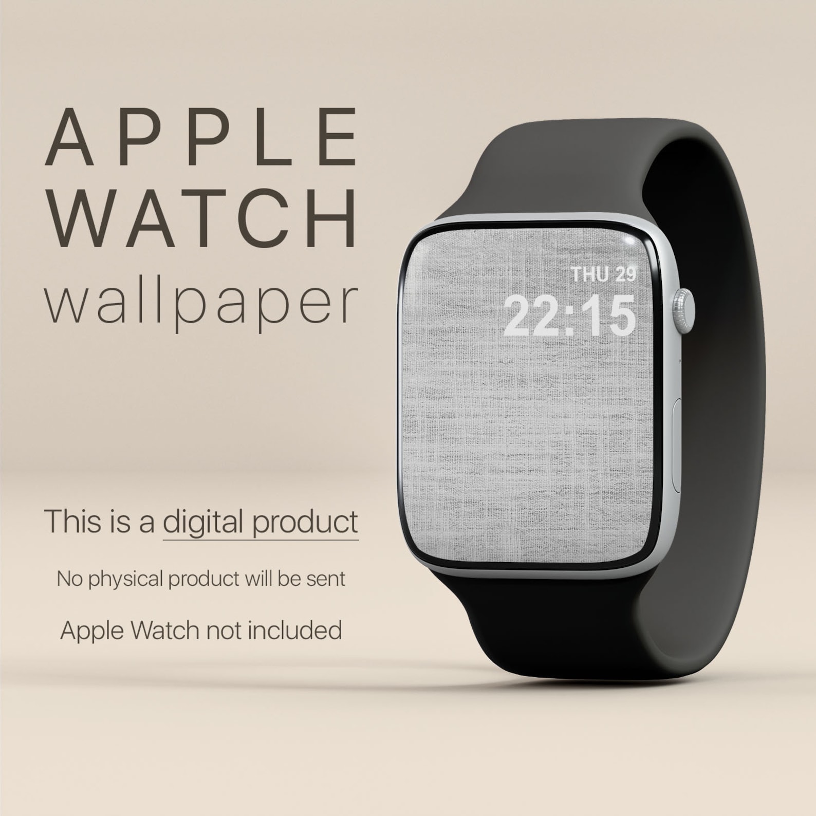 Apple Watch Wallpaper Linen Color Apple Watch Face Fabric - Etsy