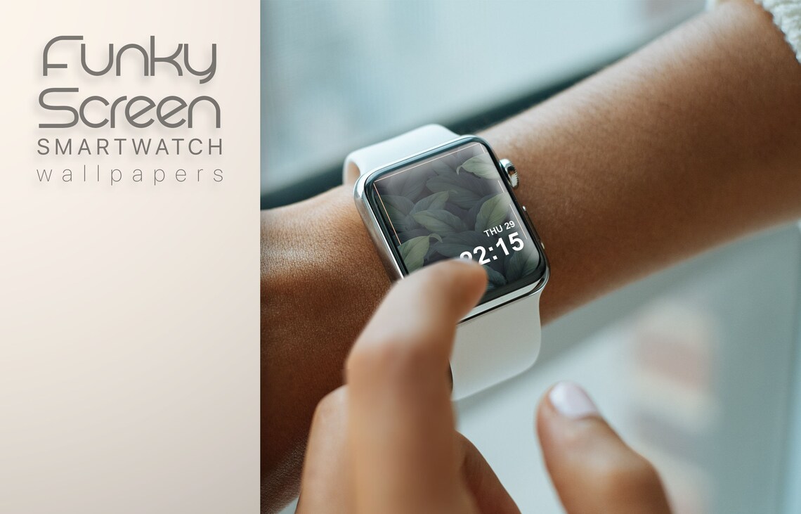 Tropical Leaves Apple Watch Wallpaper: Green Botanical Foliage (digital ...
