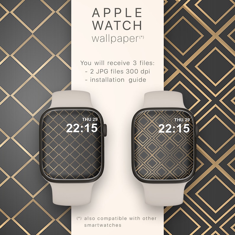 Geometric Apple Watch Face Design Art Deco 2 Smart Watch Wallpapers ...