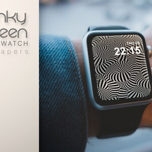 Optical Illusion Smartwatch Wallpaper Psychedelic Black and White Apple ...