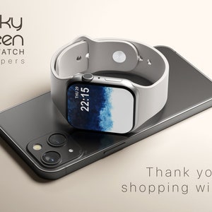 Blue Abstract Apple Watch Face Apple Watch Wallpaper Instant Digital ...