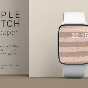 Rose Gold Smartwatch Face Wallpaper Apple Watch Face Gold Polka Dots ...