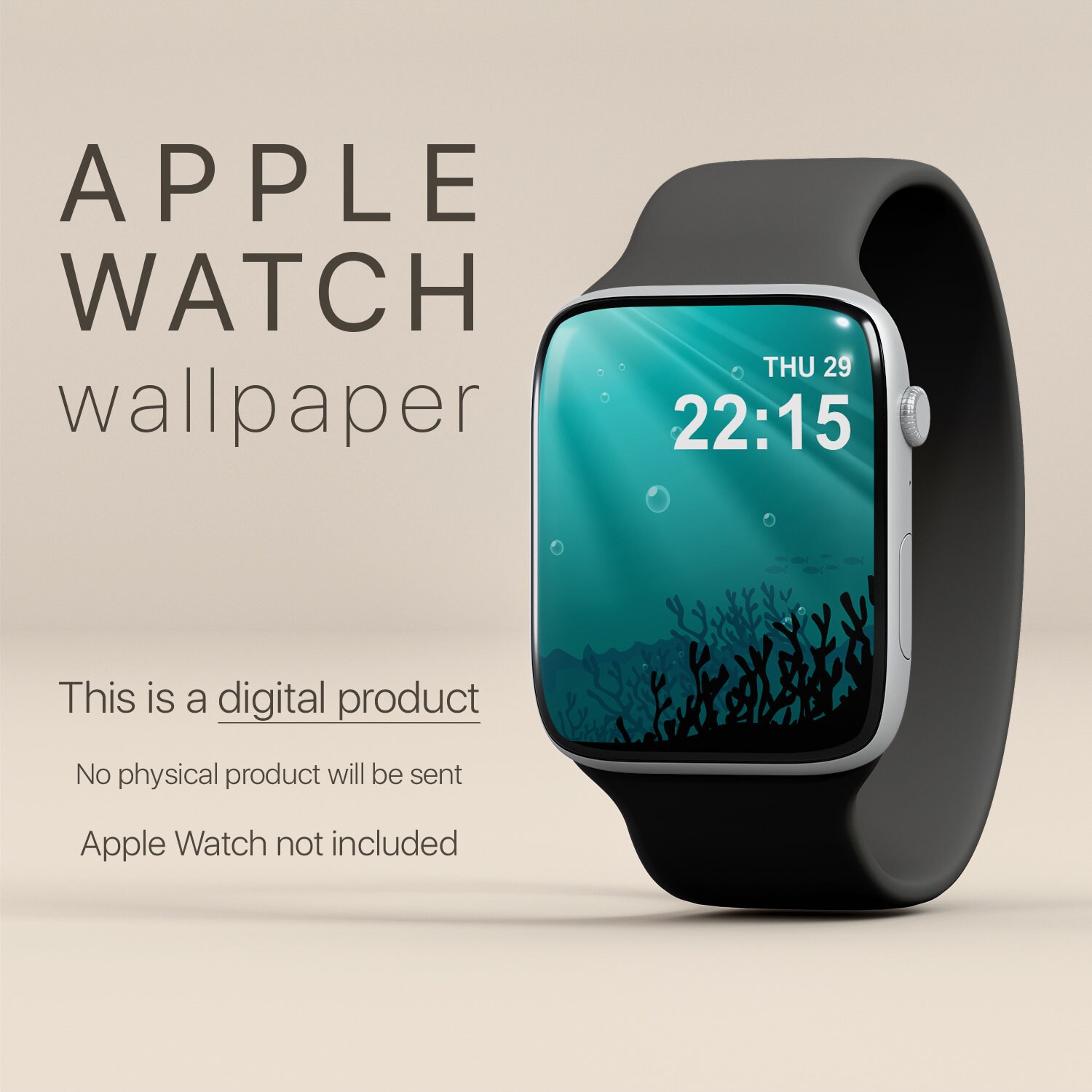 Underwater Apple Watch Wallpaper Teal Water Apple Watch Face Turquoise ...