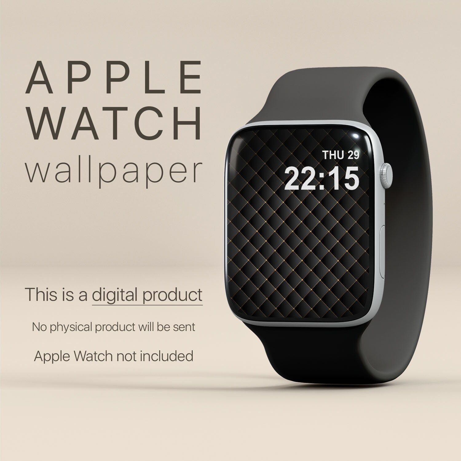 Luxury Black Watch Background, Apple Watch Face, Apple Watch Wallpaper ...
