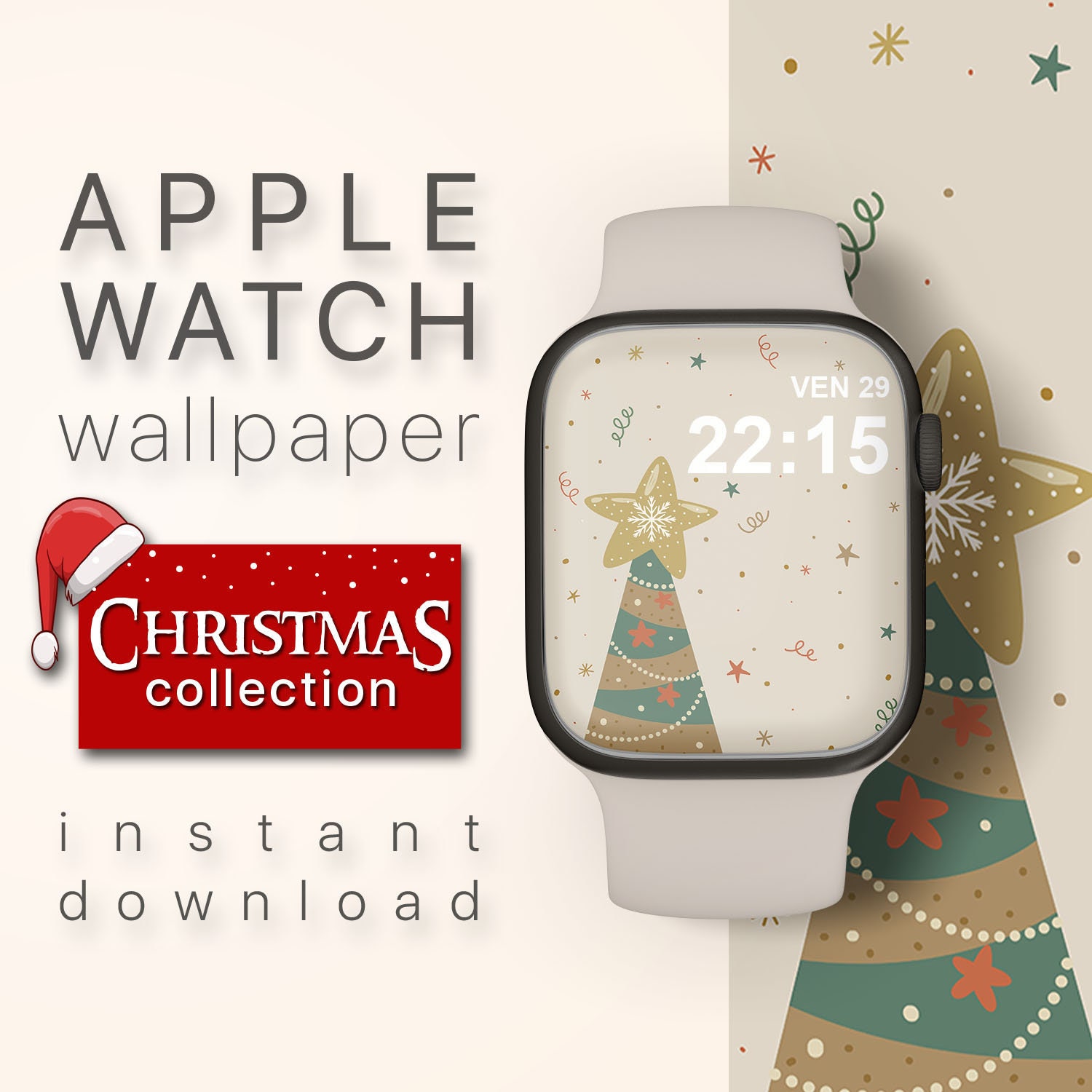 Christmas Apple Watch Face, Iwatch Christmas Theme, Xmas Tree Apple ...
