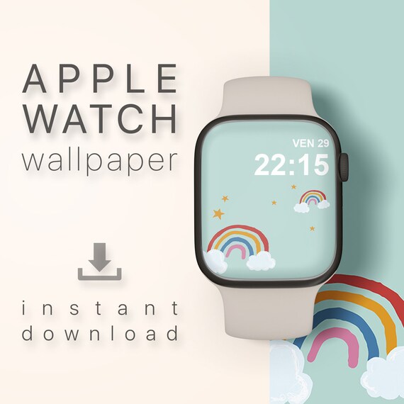 Rainbow Iwatch Wallpaper for Apple Watch Face Colorful - Etsy