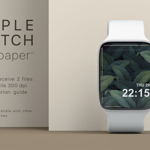 Tropical Leaves Apple Watch Wallpaper: Green Botanical Foliage (digital ...