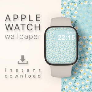 Cute Floral Apple Iwatch Wallpaper White Daisy Print Apple Watch ...