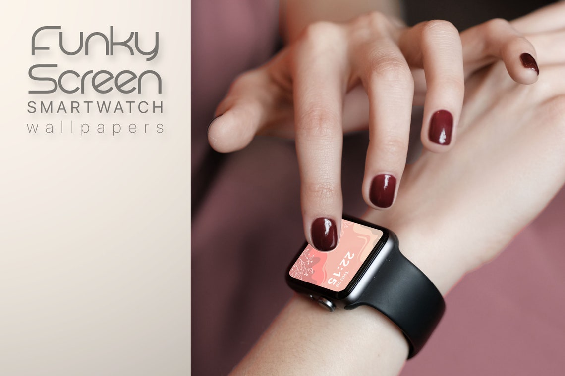 Smartwatch Pink Floral Watch Face Apple Watch Wallpaper - Etsy