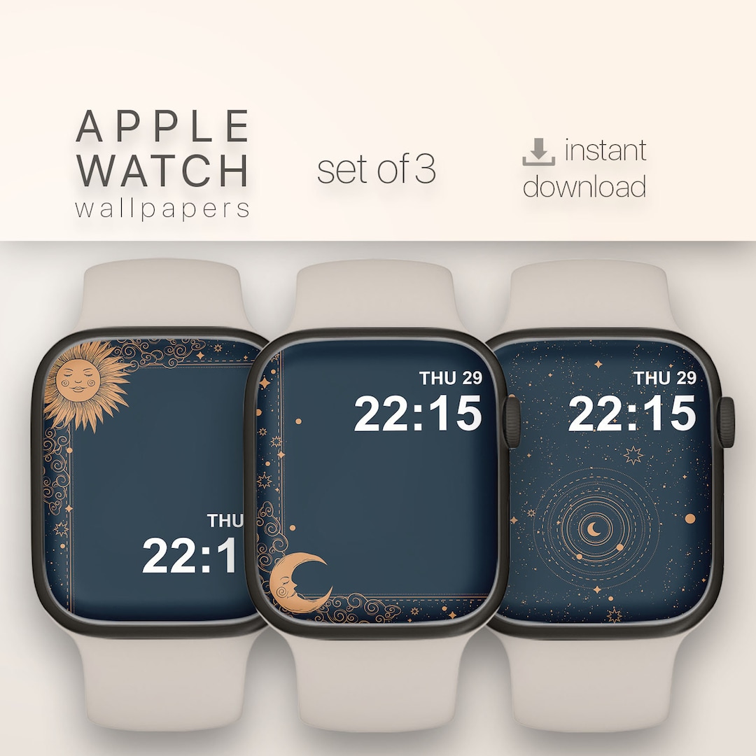 Sun and Moon Apple Watch Wallpaper, Celestial Apple Watch Face, Tarot ...