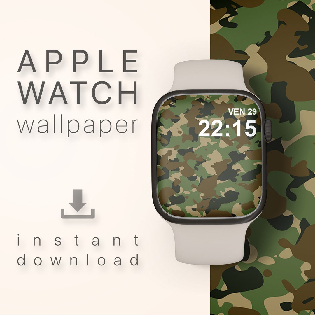 Military Camo Apple Watch Face Wallpaper Camouflage Smart Watch ...