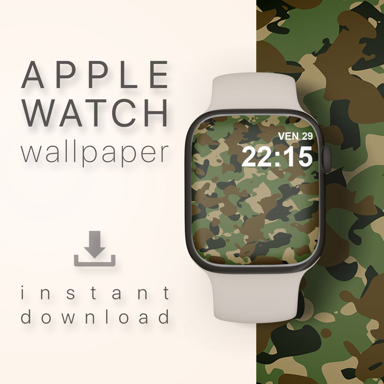 Military Camo Apple Watch Face Wallpaper Camouflage Smart - Etsy