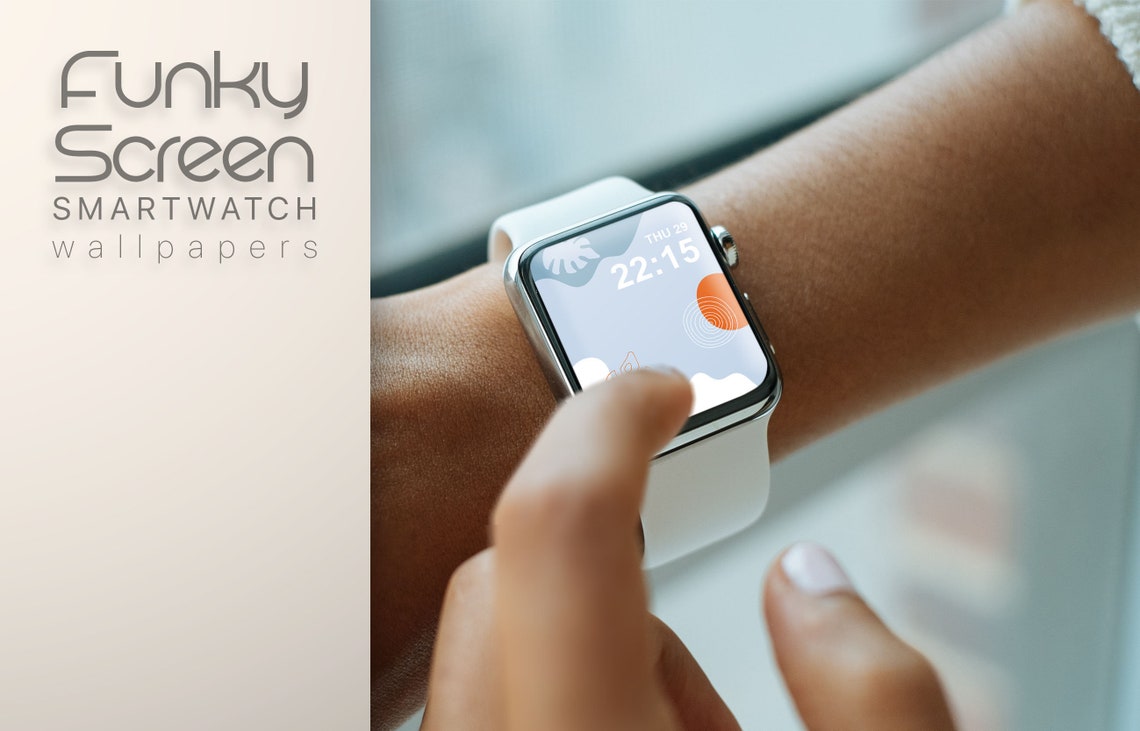 Boho Abstract Aesthetic Apple Watch Wallpaper Monstera Line - Etsy