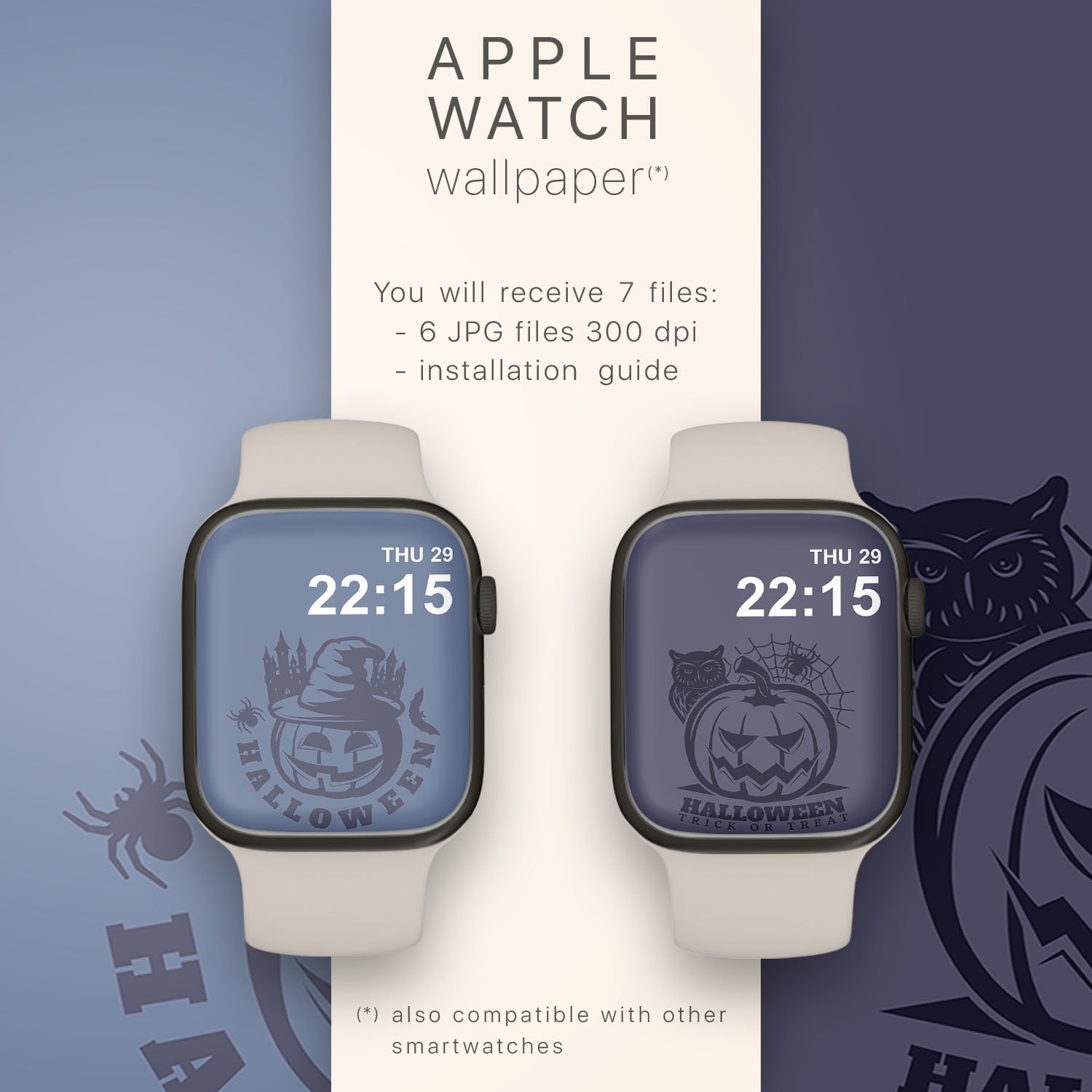 Halloween Watch Face Bundle Apple Watch Wallpaper Set of 6 - Etsy