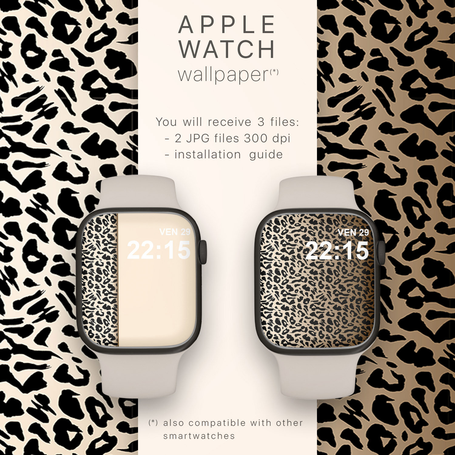 Leopard Print Apple Watch Wallpaper Animal Print Apple Watch ...