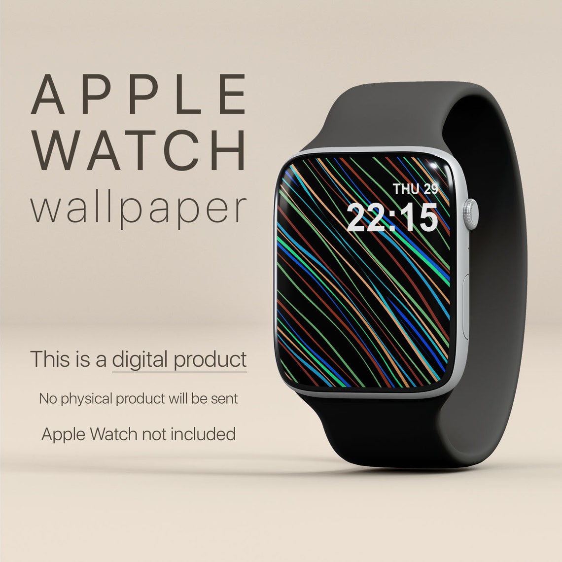 Colorful Lines Smartwatch Background Colorful Apple Watch - Etsy